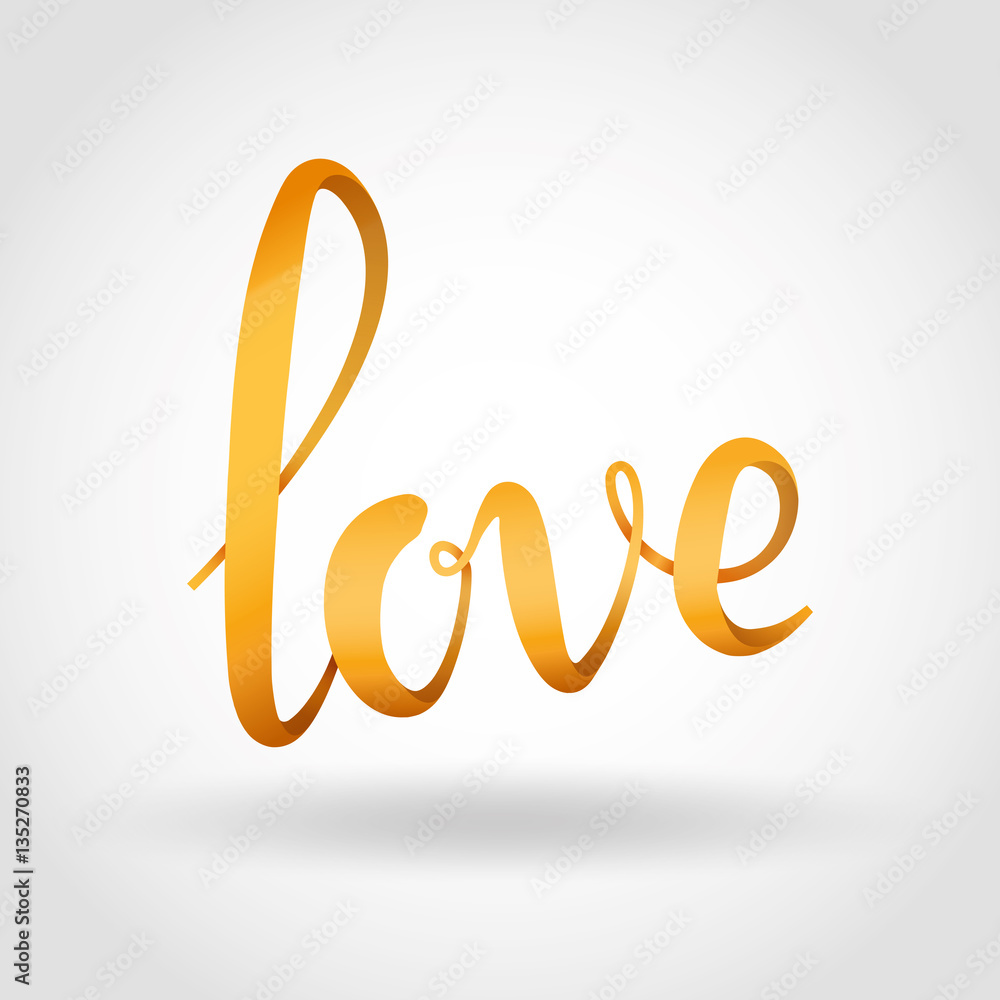 Love gold letter heart balloon Stock Vector | Adobe Stock