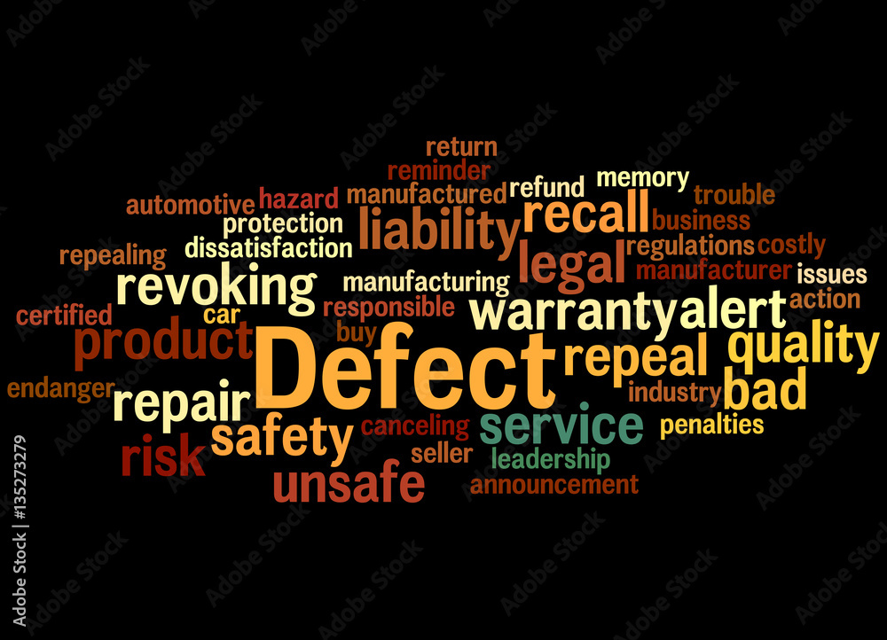 Defect, word cloud concept 4 Stock Illustration | Adobe Stock
