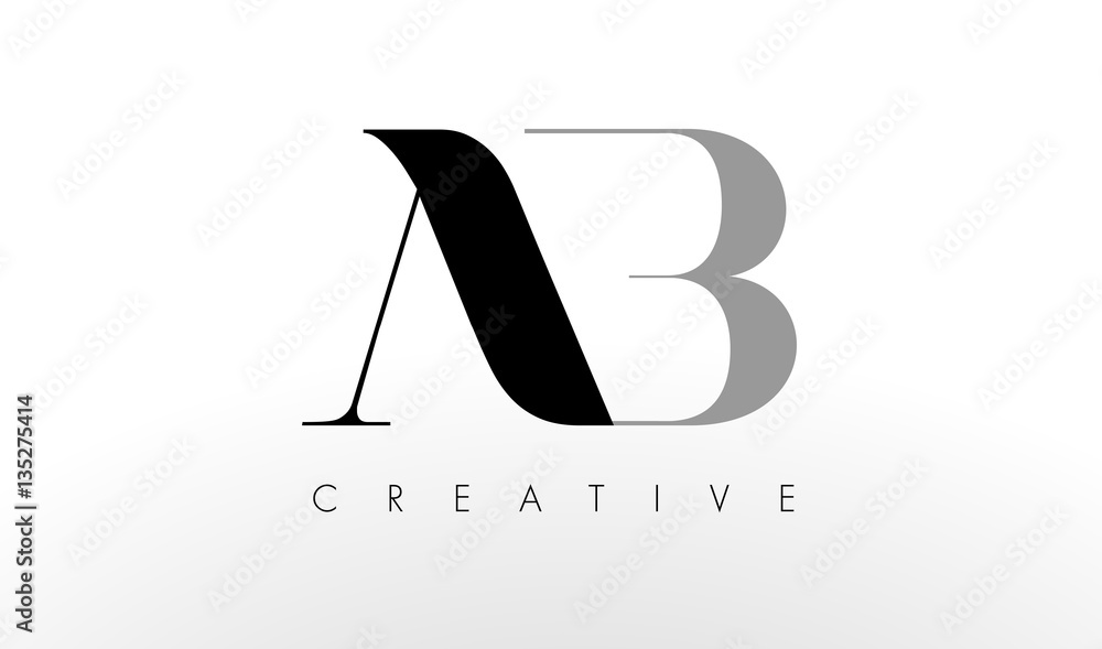 A B Letter Logo Design. Creative AB Letters Icon Stock Vector | Adobe Stock