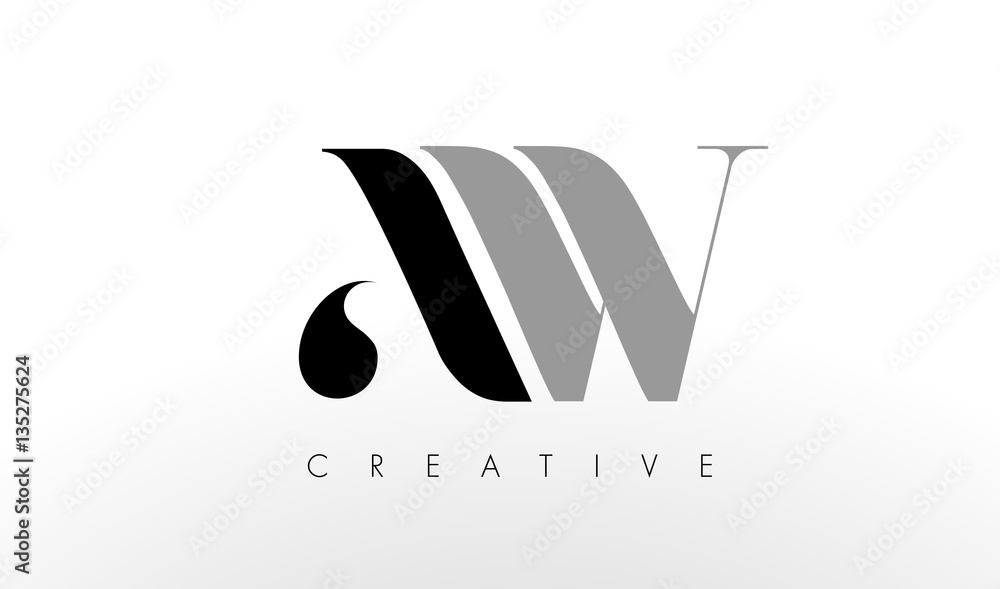 A W Letter Logo Design. Creative AW Letters Icon Stock Vector | Adobe Stock