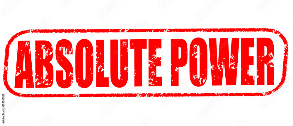 Absolute power on the white background, red illustration Stock ...