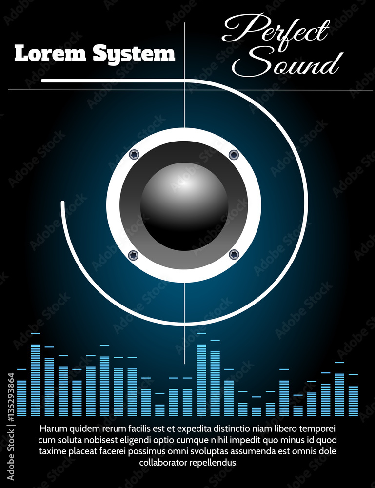 Sound system poster template Stock Vector | Adobe Stock