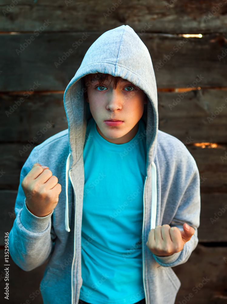 Angry Teenager outdoor Stock Photo | Adobe Stock