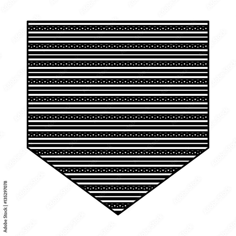 silhouette geometric figure with pattern striped texture . Vector ...