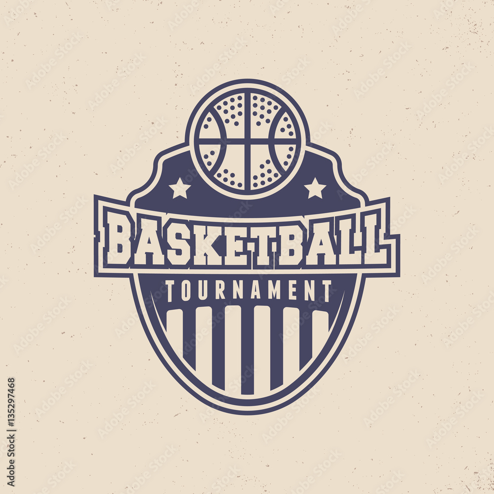 basketball tournament logo. modern sport emblem Stock Vector | Adobe Stock