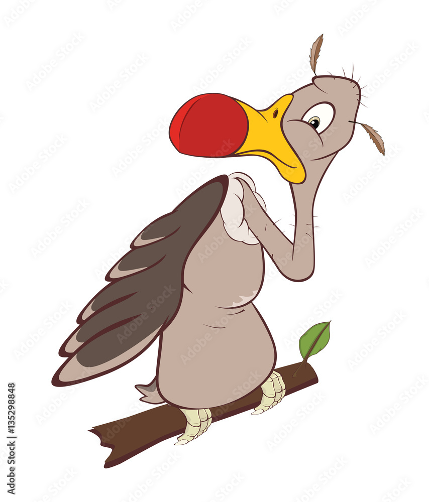 Cute American Condor Cartoon Stock-Vektorgrafik | Adobe Stock