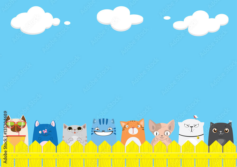 Cute pets background Stock Vector | Adobe Stock