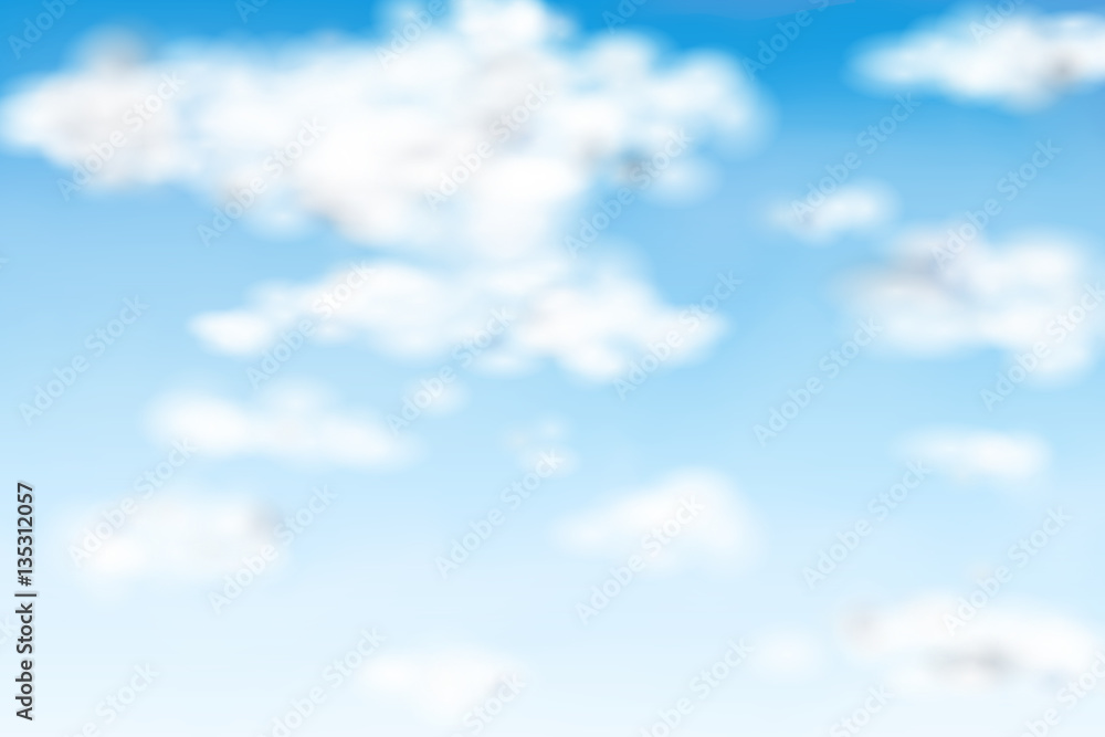 Realistic sky and clouds Stock Vector | Adobe Stock