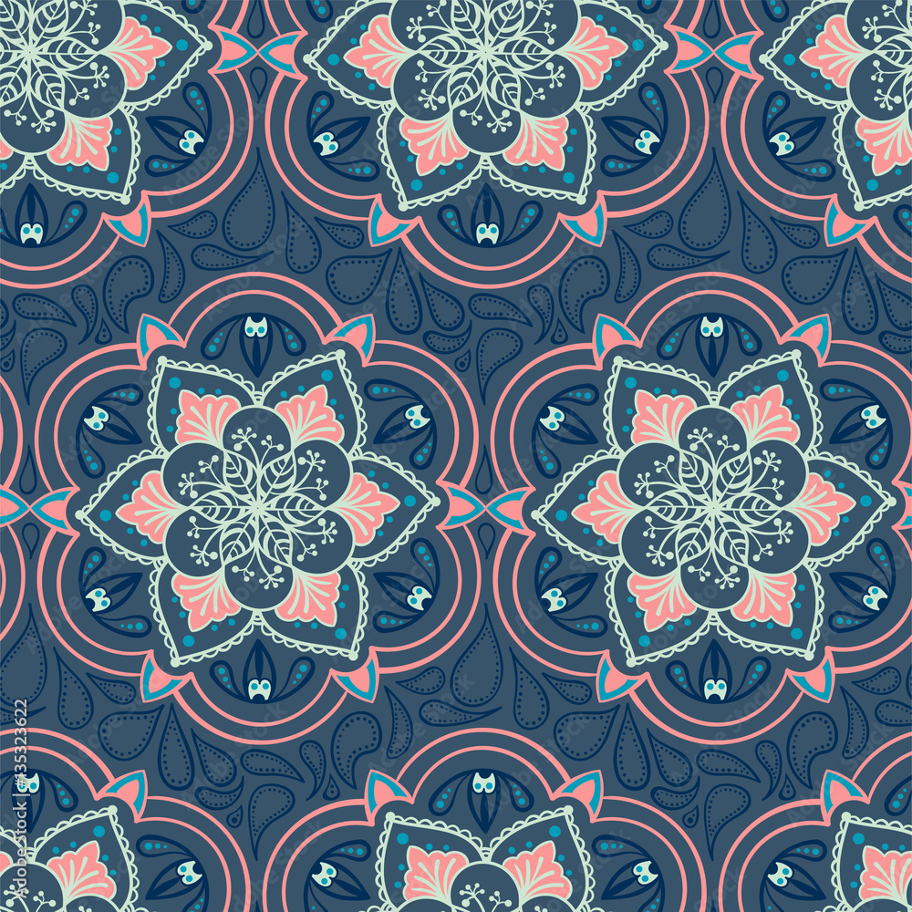 Handdrawn vector ethnic ornamental seamless pattern. Stock Vector ...