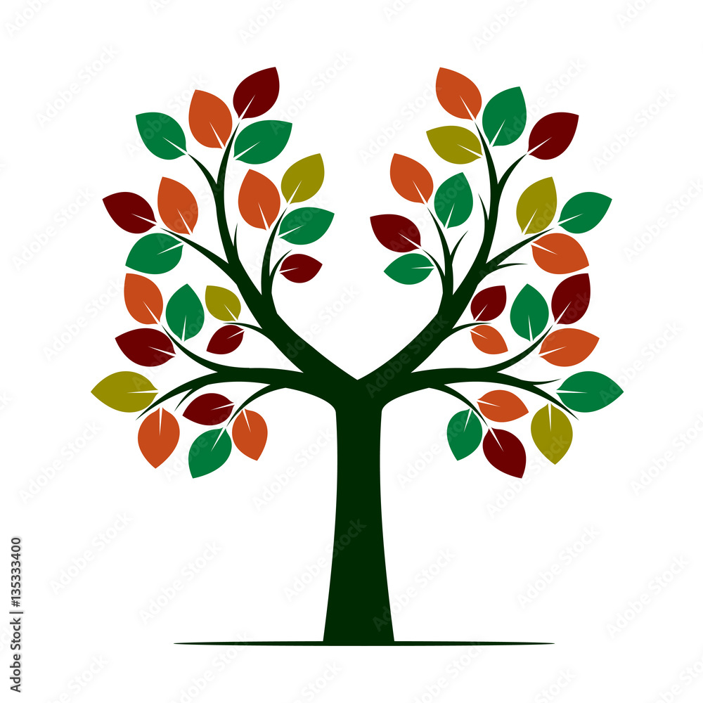 Color Color Tree. Vector Illustration. Stock Vector | Adobe Stock