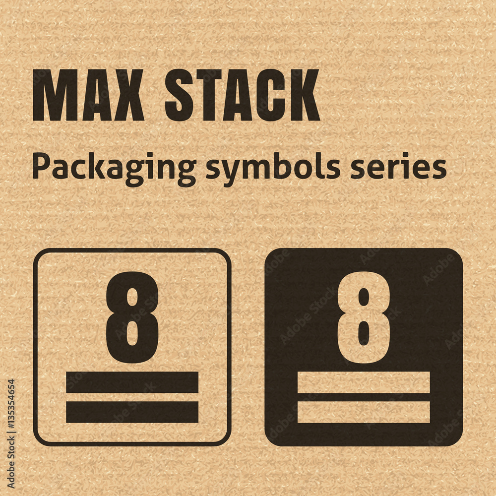 Max Stack Or Weight Stacking Limitation Packaging Symbol On A
