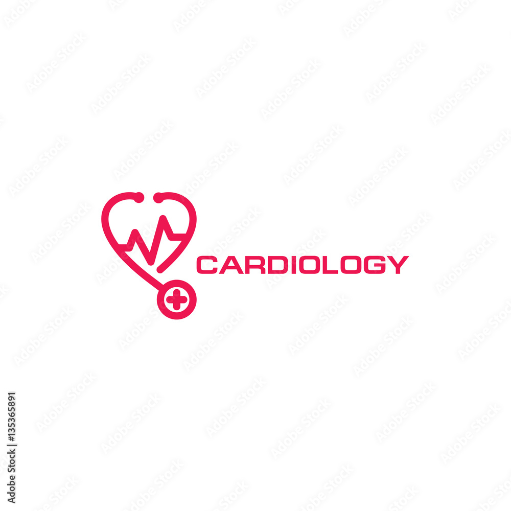 Universal logo for cardiology. The icon for the doctor. Modern logo for ...