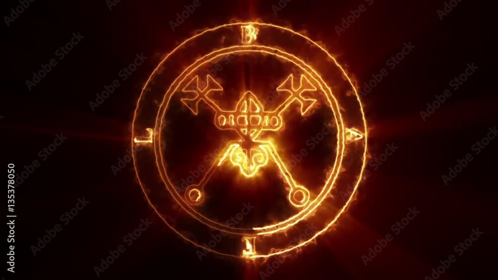 Bael Occult Symbol Loop - is a cool scary animation of energy flow and ...
