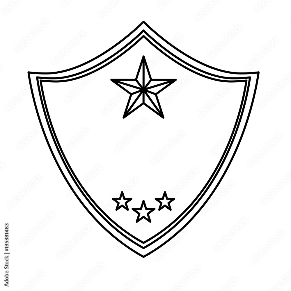 police emblem icon image black line vector illustration design Stock ...