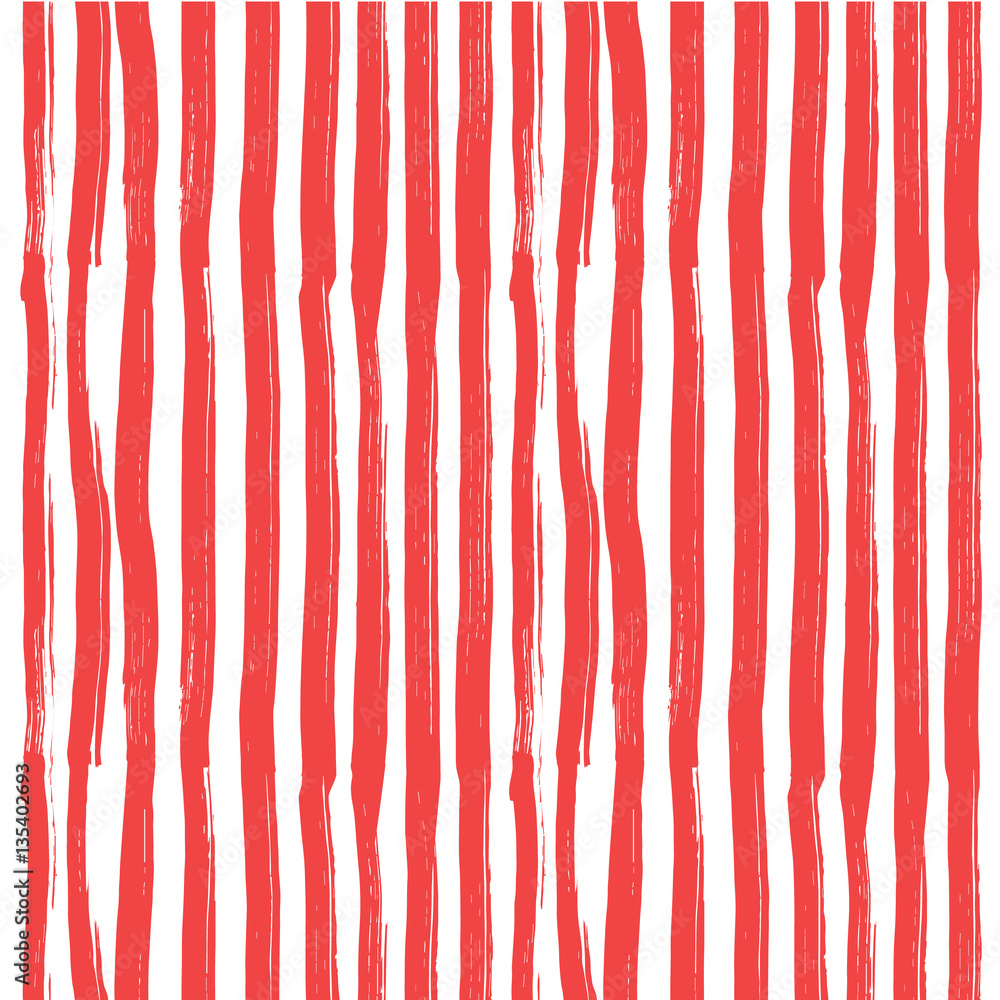 Pattern with red stripes. Ink vector illustration. Hand drawn ...