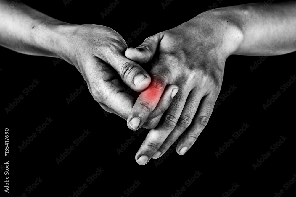 women has inflammation and swelling cause a pain the Injured painful ...