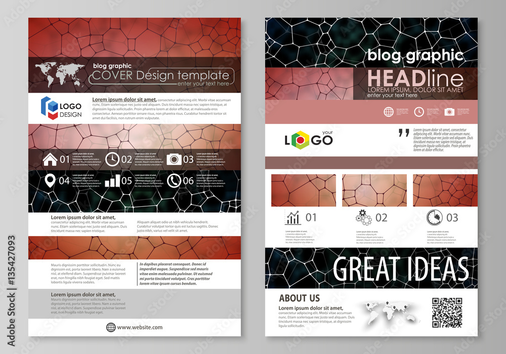 Blog graphic business templates. Page website design template, vector ...