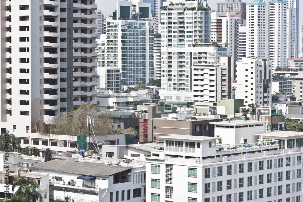 Bangkok, Thailand - Buildings and High Way architecture on the ...