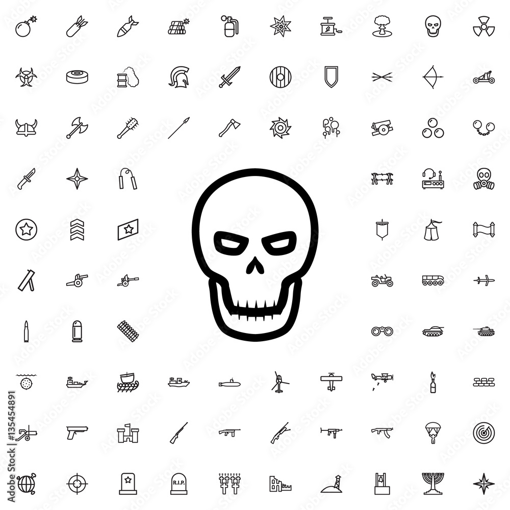 skull icon illustration Stock Vector | Adobe Stock