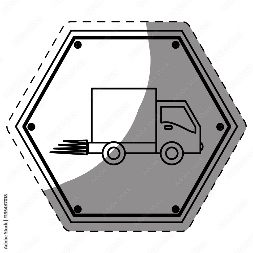 fast food delivery emblem icon, vector illustration image Stock Vector ...