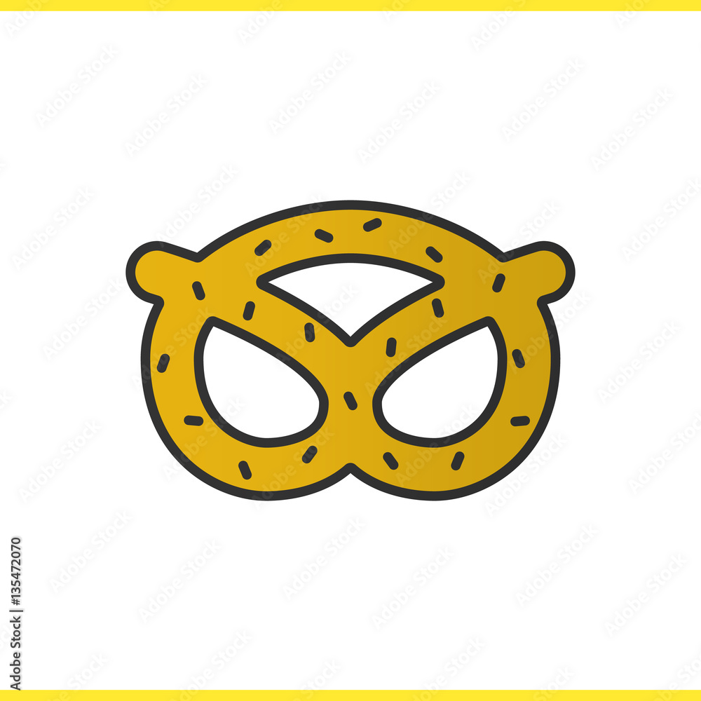 Brezel color icon Stock Vector | Adobe Stock