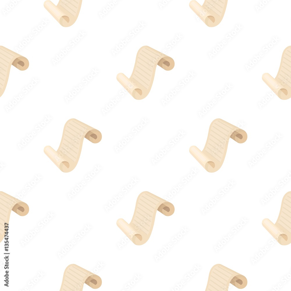 Paper scroll icon in cartoon style isolated on white background ...