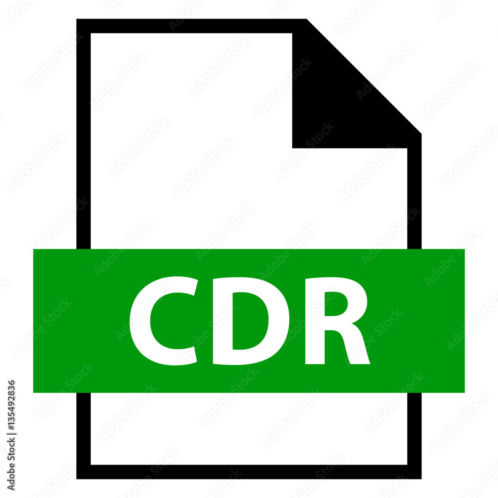 File Name Extension CDR Type Stock Vector | Adobe Stock