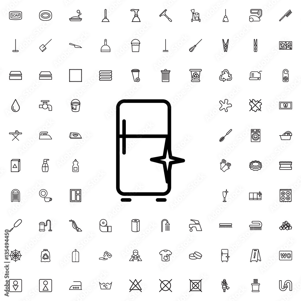 clean fridge icon illustration Stock-Vektorgrafik | Adobe Stock