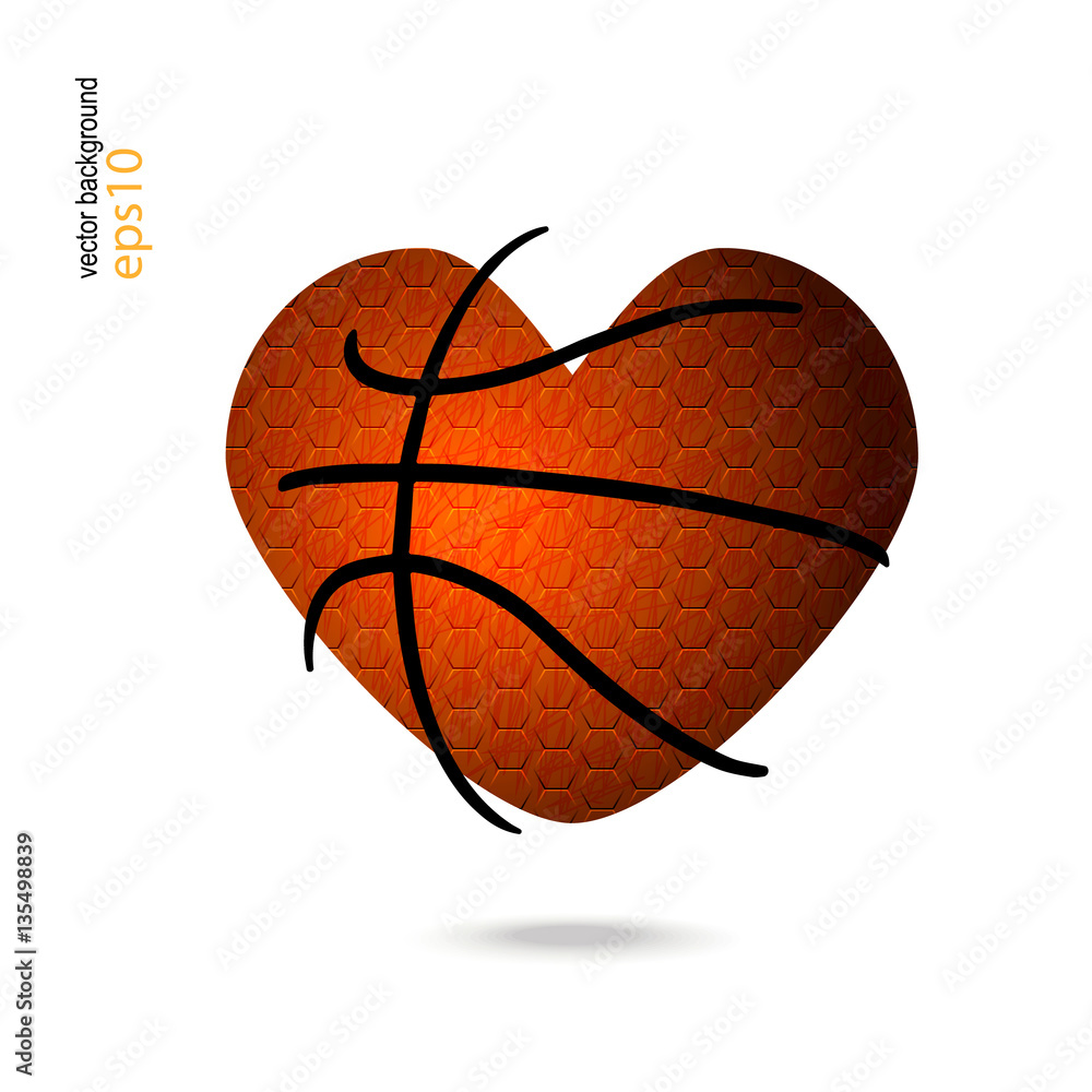 Heart Basketball Vector