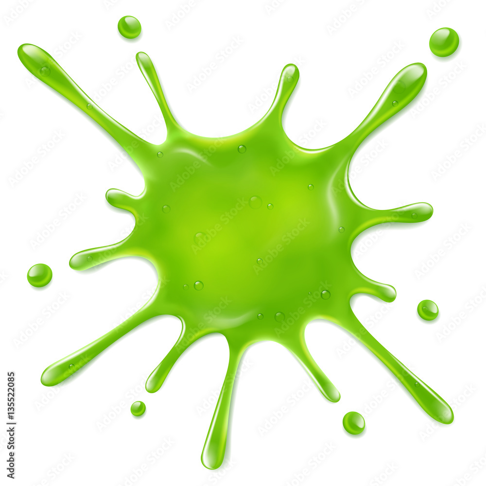 Splattered slime isolated on white background Stock Vector | Adobe Stock