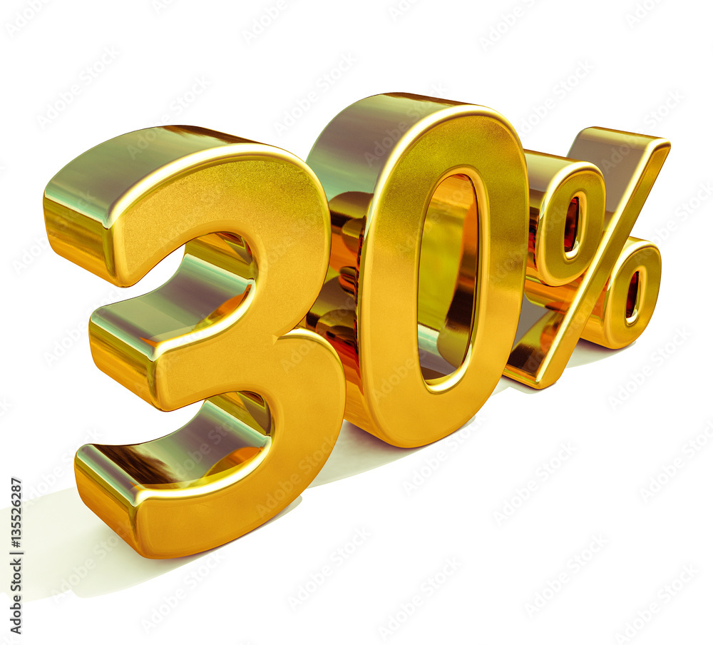 3d Gold 30 Percent Discount Sign Stock-Foto | Adobe Stock 3d Gold 30 Percent Discount Sign Stock-Foto | Adobe Stock