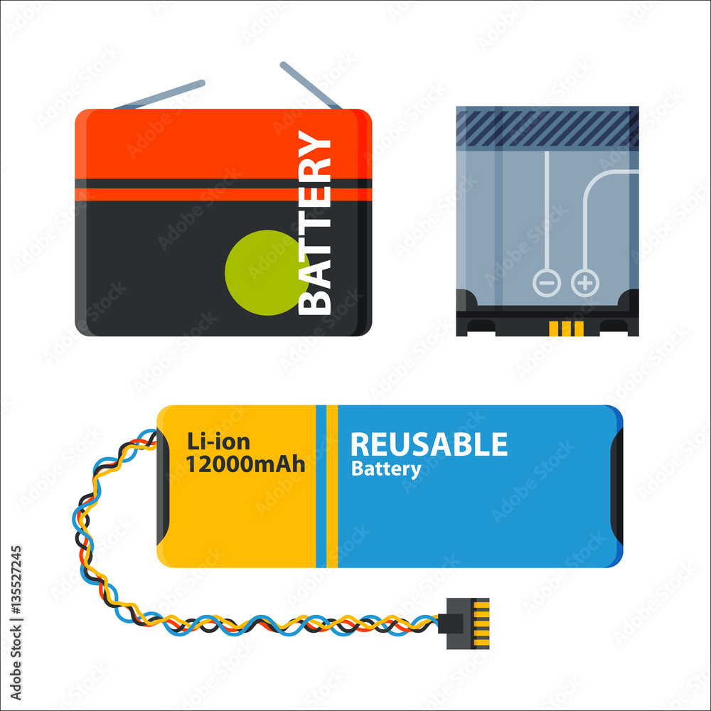 Battery energy electricity tool vector illustration. Stock Vector ...