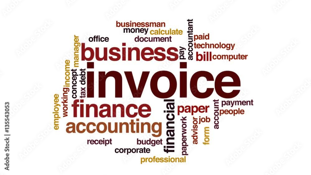 Invoice animated word cloud, text design animation. Stock Video | Adobe ...