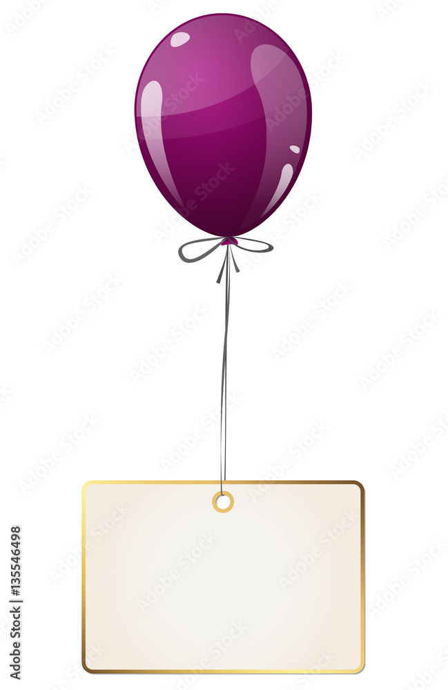 balloon with hangtag Stock Vector | Adobe Stock