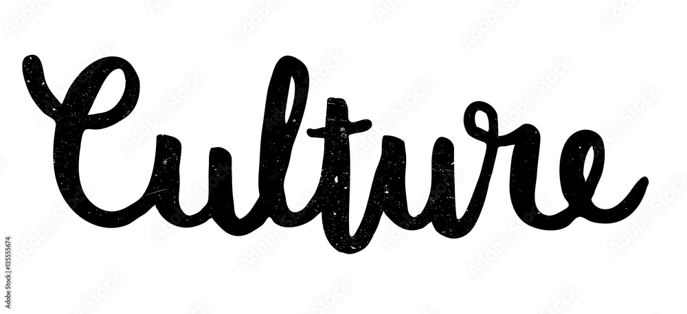 CULTURE hand lettering icon Stock Vector | Adobe Stock