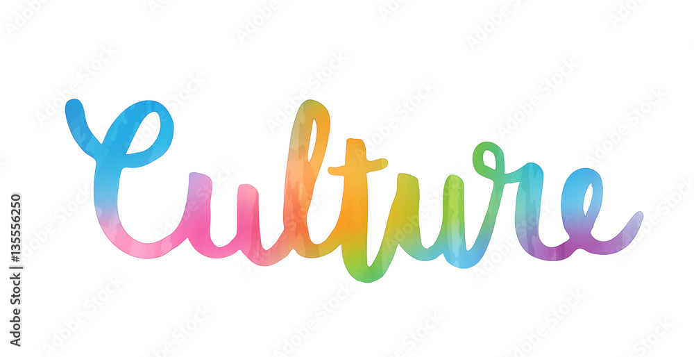 CULTURE hand lettering icon Stock Vector | Adobe Stock