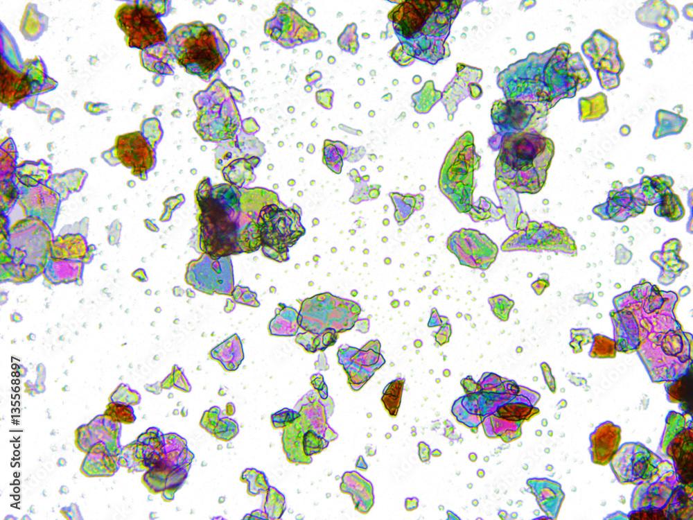 Microscopic view of face powder, x400 magnification Stock Photo | Adobe ...