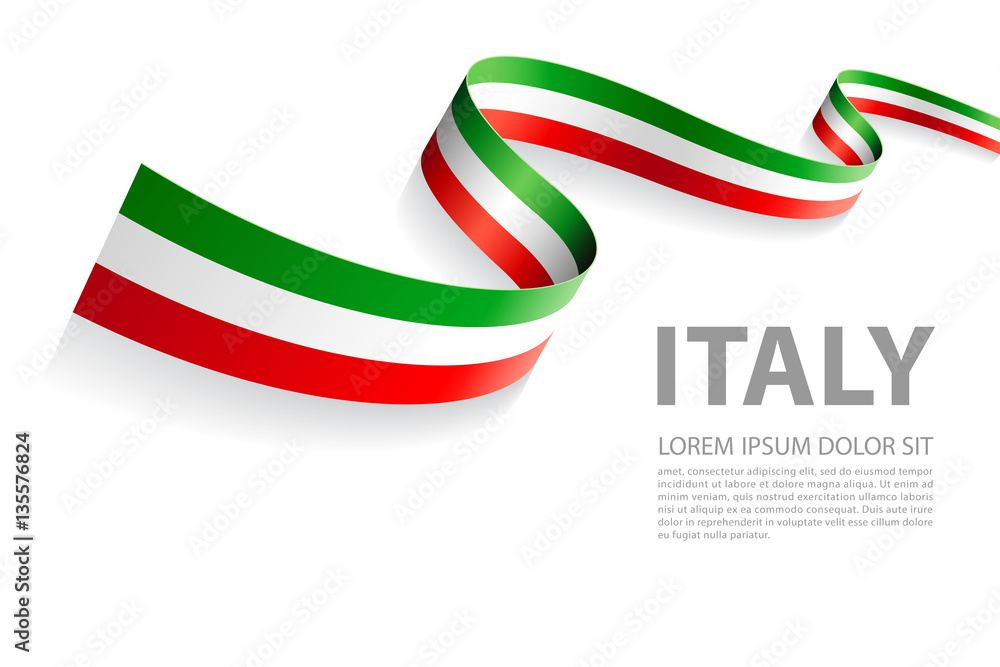 Vector Banner with Italian Flag colors Stock Vector | Adobe Stock