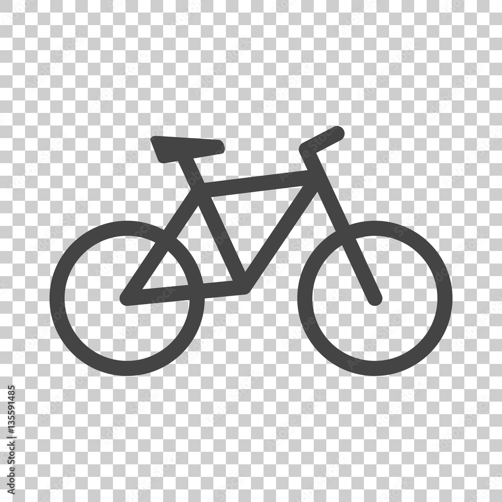 Bike icon on isolated background. Bicycle vector illustration in flat ...