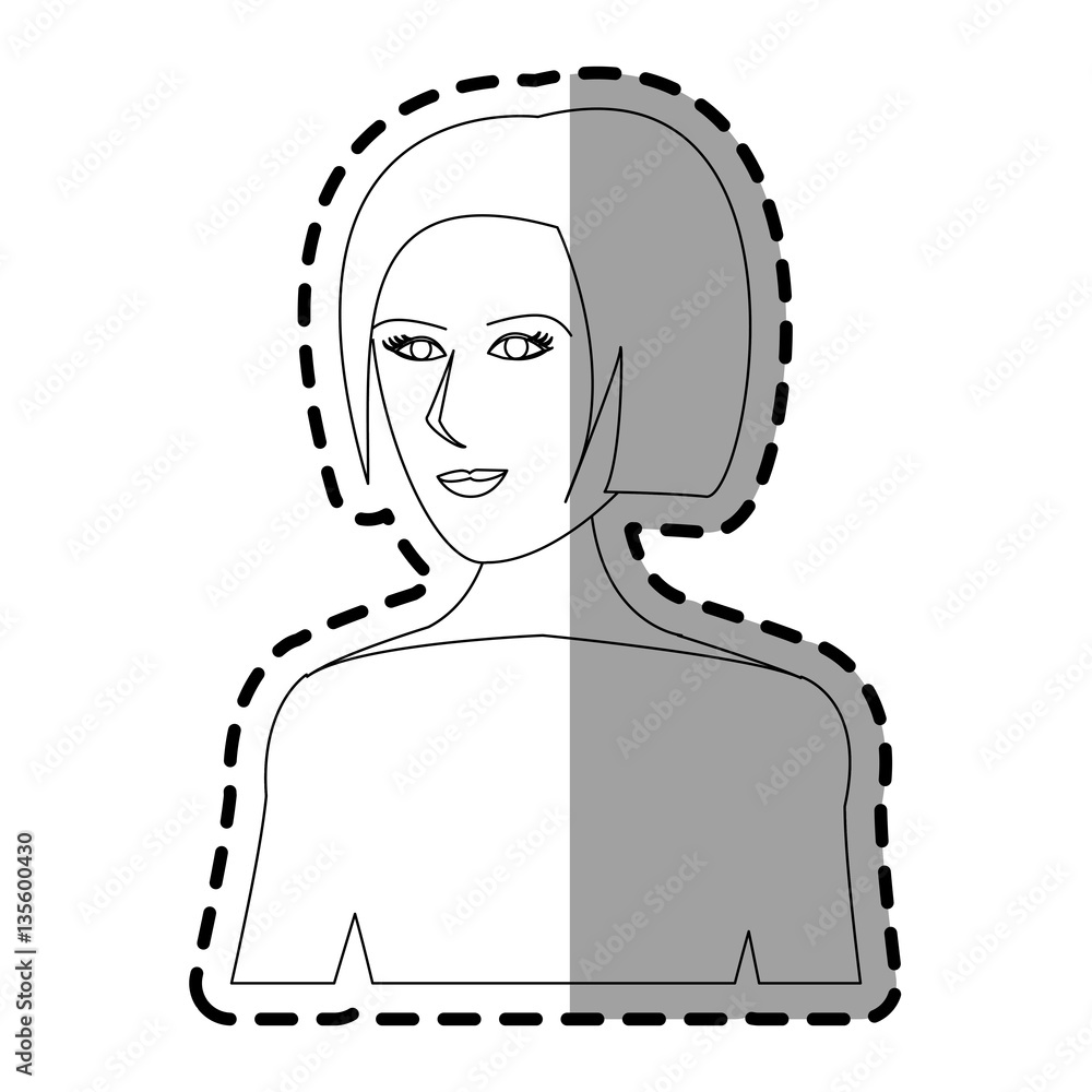 Woman Wearing Casual Clothes Over White Background Vector Illustration