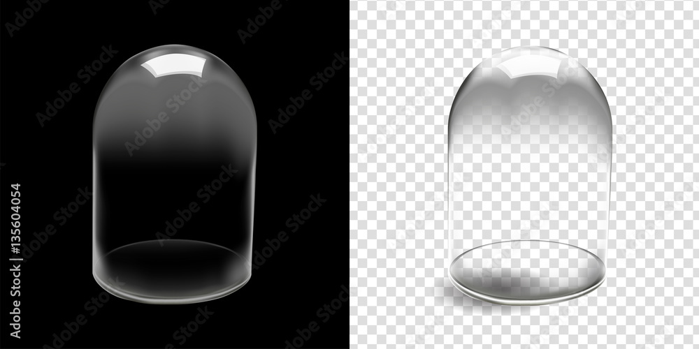 Glass dome vector in black background,..Glass dome vector illustration ...