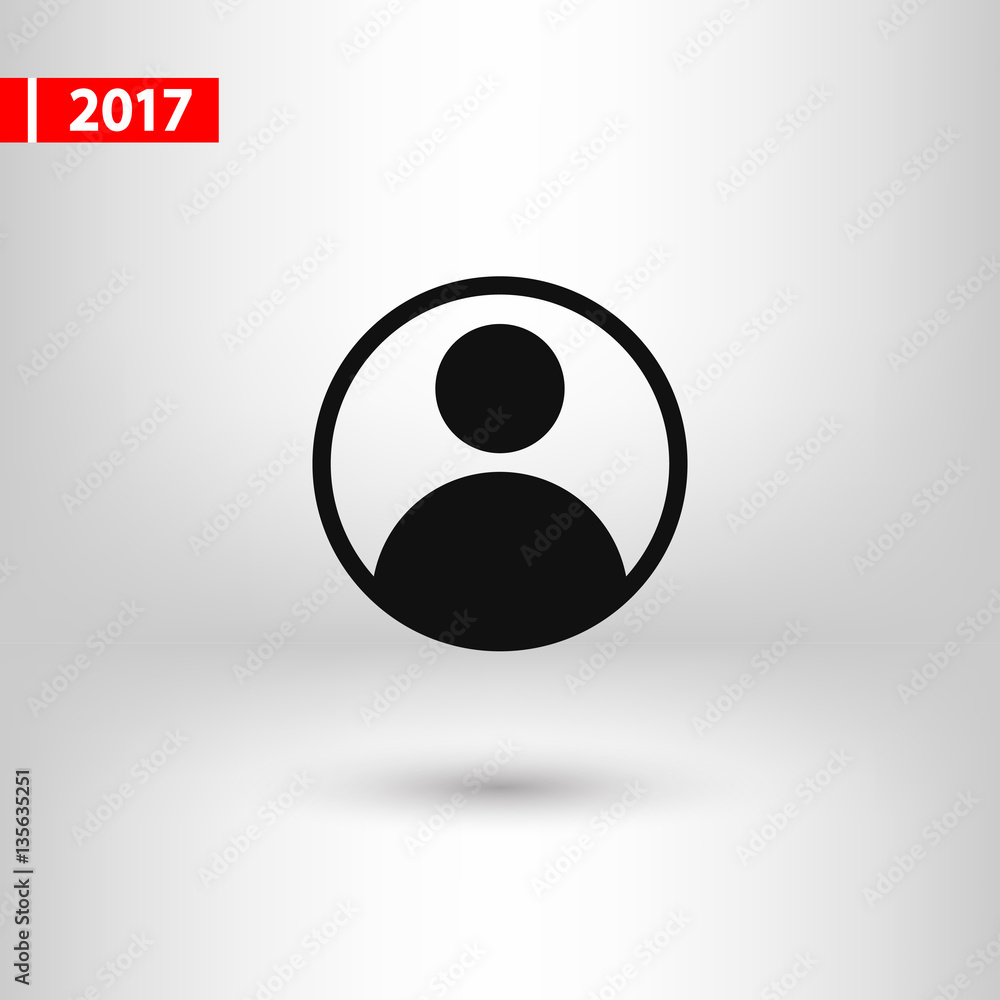 user icon, vector illustration. Flat design style Stock Vector | Adobe ...