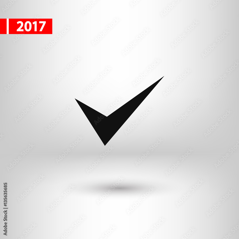 confirm icons; vector illustration. Flat design style Stock Vector ...