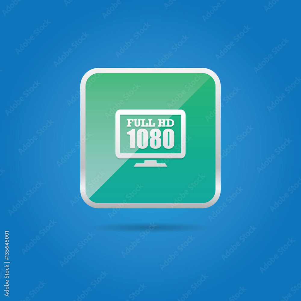 Full HD 1080p Icon Stock Vector | Adobe Stock