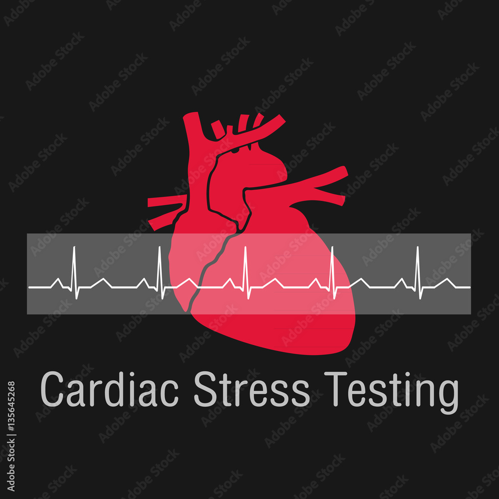 Cardiac Stress Testing logo vector icon design Stock Vector | Adobe Stock