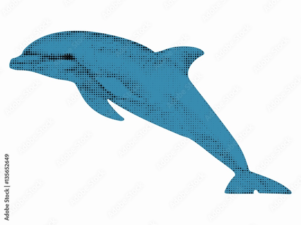 silhouette dolphin, vector draw Stock Vector | Adobe Stock