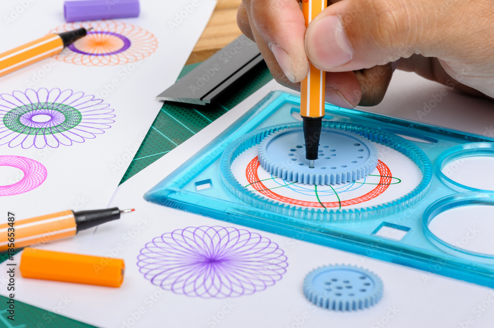 spirograph Stock Photo | Adobe Stock