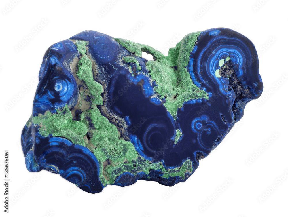 Blue Azurite gemstone isolated on white background Stock Photo | Adobe ...