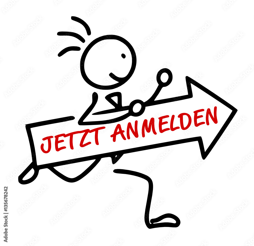 Vetor de Strichmännchen - jetzt anmelden do Stock | Adobe Stock