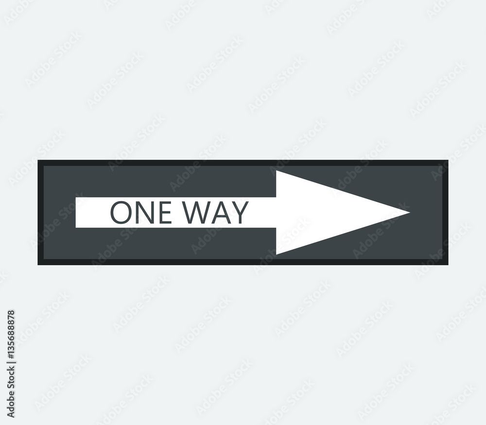 icon One way traffic sign Stock Vector | Adobe Stock
